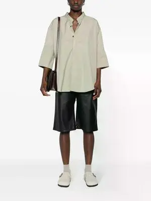 AMI Paris Band-collar Cotton Shirt
