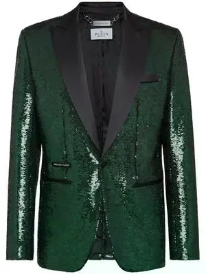 Philipp Plein Sequin-design Single-breasted Blazer