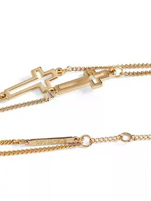 Dsquared2 Double-strand Chain Bracelet With Cross Charms