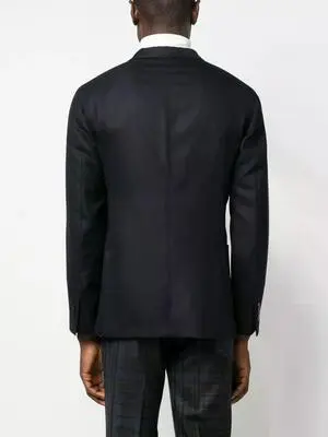 Boglioli Single-breasted Virgin Wool Blazer - Blue
