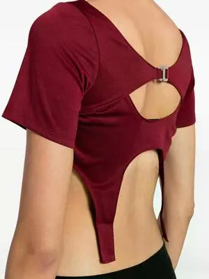 HELIOT EMIL Cropped Asymmetric T-shirt - Red