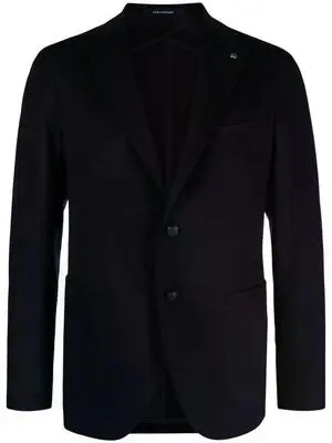 Tagliatore Single-breasted Wool Blend Blazer - Blue