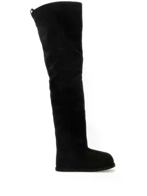 Amina Muaddi Round Toe Boots For Women