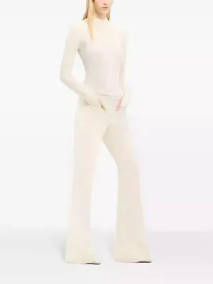 COURREGES Low-rise Flared Crepe Trousers