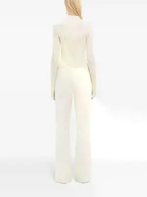 COURREGES Low-rise Flared Crepe Trousers