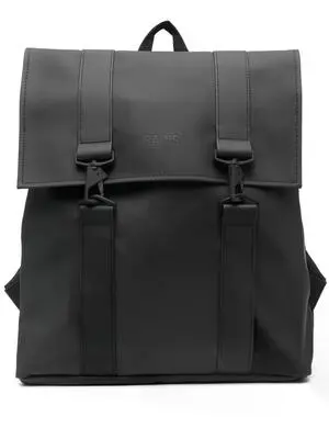 Rains Waterproof Backpack With Debossed Logo - Black