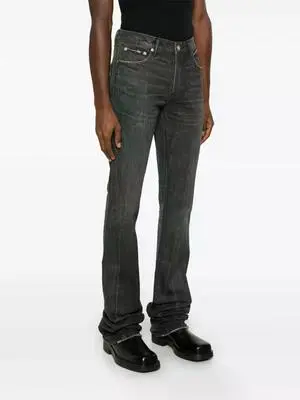 PURPLE BRAND P072 Raw Super Stack Flare Jeans