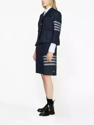Thom Browne Four Bar Stripe Tweed Blazer