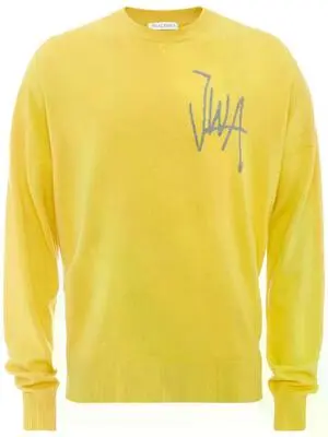 JW Anderson Logo-intarsia Merino-wool Jumper