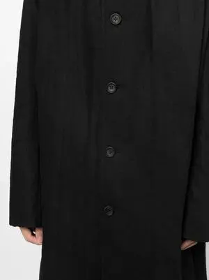 Yohji Yamamoto Single-breasted Drop-shoulder Coat