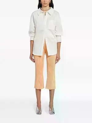 JIL SANDER Ribbed-panel Cropped Trousers