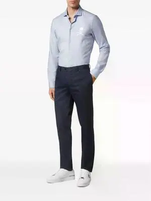 Philipp Plein Mid-rise Slim-fit Chinos - Blue