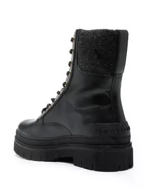 Tommy Hilfiger Felted Leather Ankle Boots