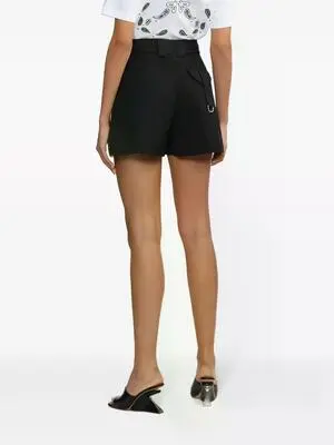 Off-White Pressed-crease Cotton Mini Shorts