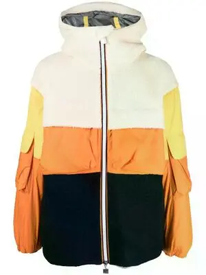 K-WAY Claumix Colour-block Hooded Jacket - Blue