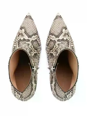 GIUSEPPE ZANOTTI Tysha Snakeskin-effect Ankle Boots