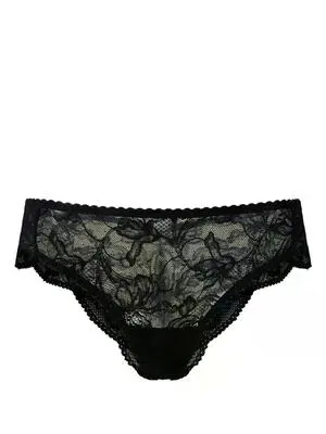 TWINSET Lace Brazilian Briefs - Black