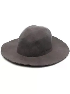 WHITE MOUNTAINEERING Scallop-edge Fedora Hat - Brown