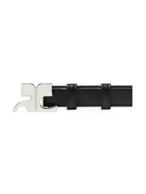 COURREGES Leather Belt - Black