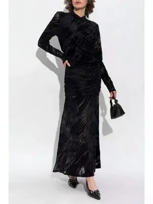 GESTUZ Long-sleeved Ankle-length Dress