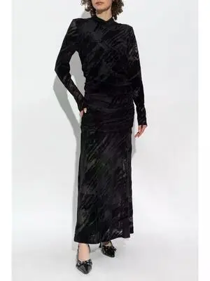 GESTUZ Long-sleeved Ankle-length Dress