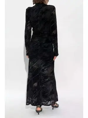 GESTUZ Long-sleeved Ankle-length Dress