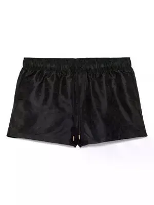 Versace Barocco-jacquard Swim Shorts - Black