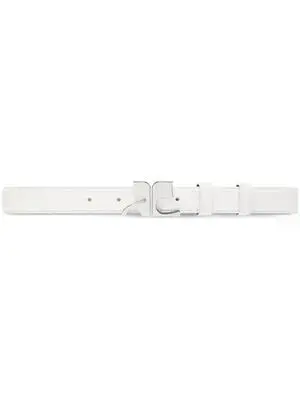 COURREGES Leather Belt - White