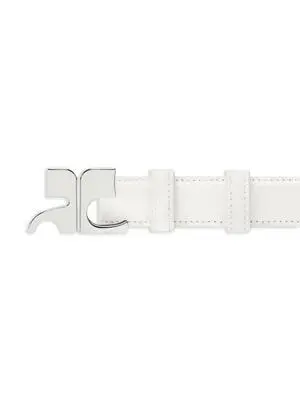 COURREGES Leather Belt - White
