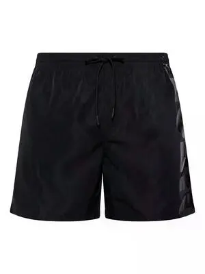DIESEL® Logo-print Swim Shorts - Black