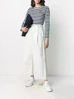 Play Comme Des Garcon Striped Long-sleeve T-shirt