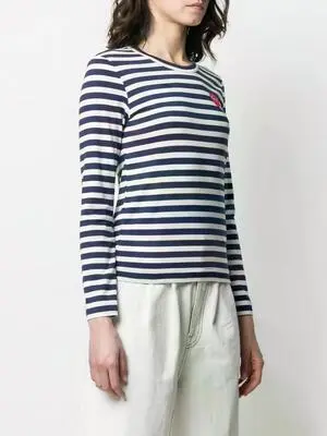 Play Comme Des Garcon Striped Long-sleeve T-shirt
