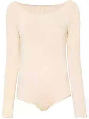 IOANA CIOLACU Off-shoulder Long-sleeve Bodysuit - Neutrals