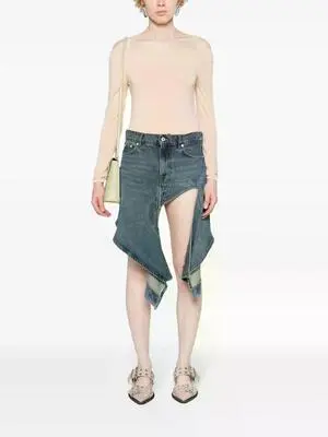 IOANA CIOLACU Off-shoulder Long-sleeve Bodysuit - Neutrals