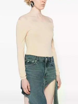 IOANA CIOLACU Off-shoulder Long-sleeve Bodysuit - Neutrals