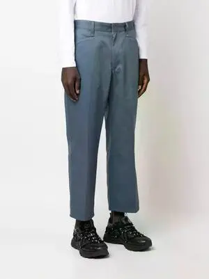 NEIGHBORHOOD Logo-patch Wide-leg Trousers - Blue