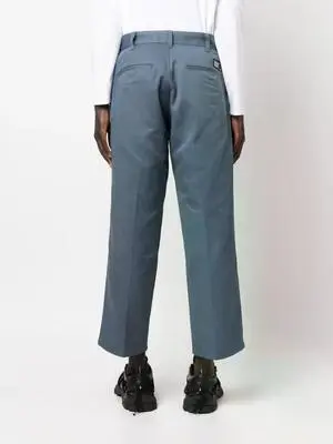 NEIGHBORHOOD Logo-patch Wide-leg Trousers - Blue
