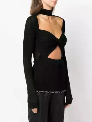 3.1 Phillip Lim Ribbed Knit Cut-out Top