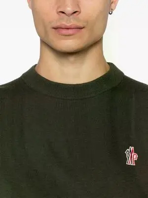 Moncler Logo-patch Crew Neck Sweater