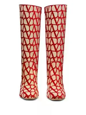 Valentino Garavani Vlogo Signature Jacquard Boots