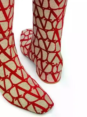 Valentino Garavani Vlogo Signature Jacquard Boots