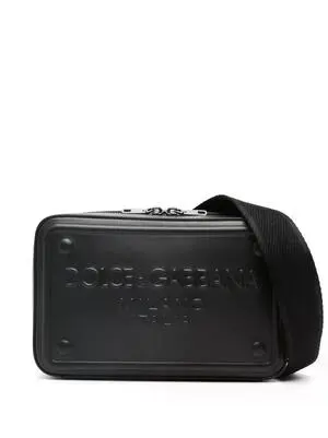 Dolce & Gabbana Raised-logo Shoulder Bag - Black