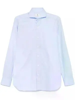 LUIGI BORRELLI Cotton Shirt - Blue
