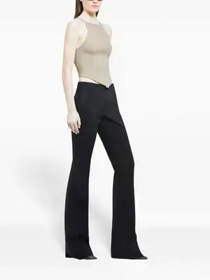 COURREGES Pointy Rib-knit Tank Top