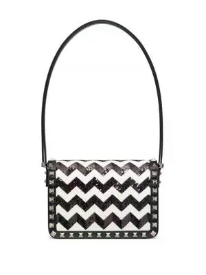 Valentino Garavani Rockstud23 Embroidered Shoulder Bag
