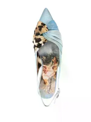 Roberto Cavalli Graphic-print Slingback Ballerinas