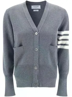 Thom Browne Milano Stitch V-neck Merino Cardigan