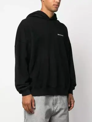 Palm Angels Logo-embroidered Cotton Hoodie
