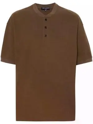 Comme Des Garçons Piqué-weave Cotton T-shirt - Brown