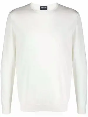 DRUMOHR Crew-neck Cotton Jumper - Neutrals
